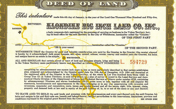 Remembering the 1950s Yukon Land Deeds | Columbus News Report
